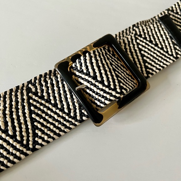 boutique | Accessories | Rattan Boho Woven Belt Black Style Loop ...